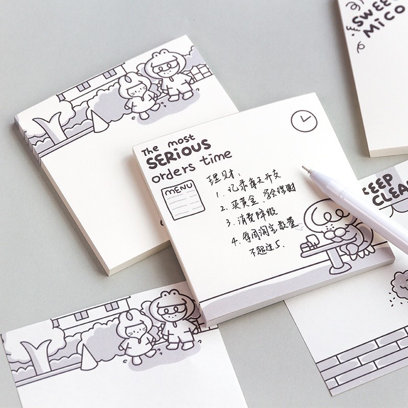 Cute black and white Miko note paper | Shopee Philippines