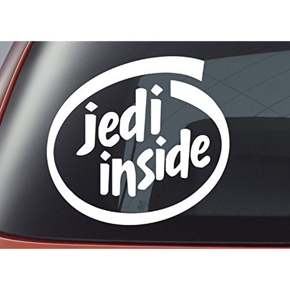 Jedi Inside - Star Wars Themed Vinyl Decal - Car Window Sticker, Bumper ...