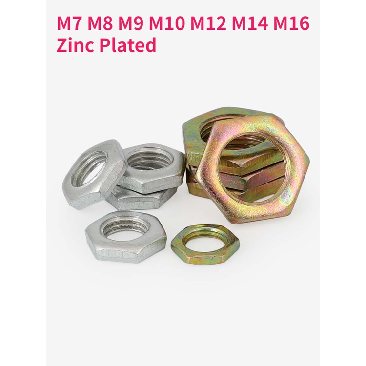 M7 M8 M9 M10 M12 M14 M16 Zinc Plated Fine Tooth Hex Nut Hexagon Fine ...