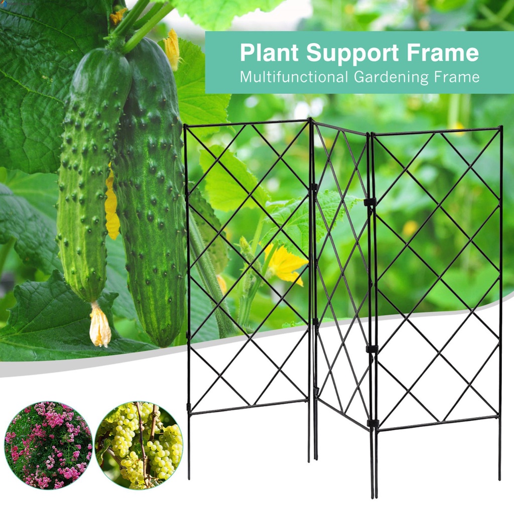 3pcs Foldable Plant Arch Climbing Trellis Frame Garden Flower Plant ...