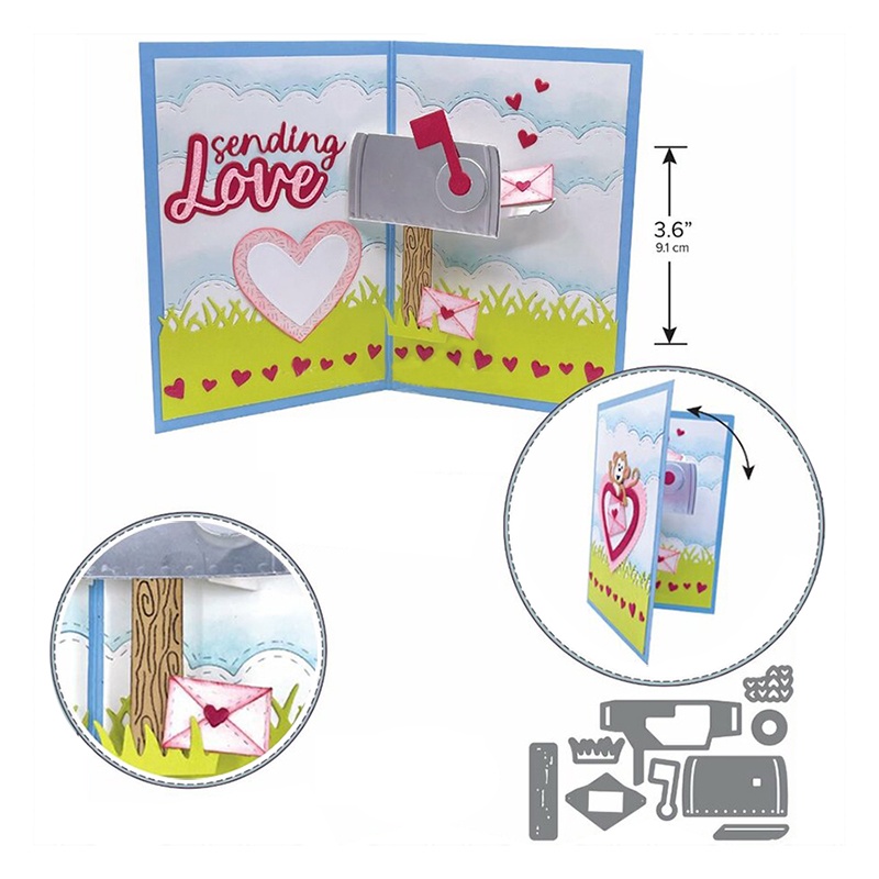 Mailbox Pop Up Cutting Dies Carbon Steel Stencil for DIY Scrapbooking ...