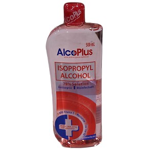 Alcoplus Alcohol 70% Isopropyl (Red) 500mL | Shopee Philippines