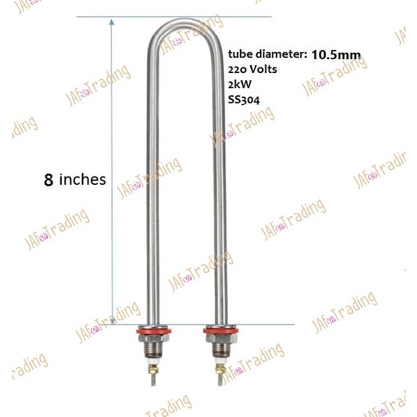 AC220V 1500 WATTS U Shape Electric Water Heater Heating Element Tube ...