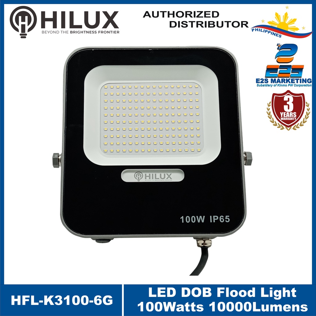 HiLux Outdoor LED DOB Flood Light 100 Watts 10000 Lumens IP65 Daylight HFL-K3100-6G | Shopee ...