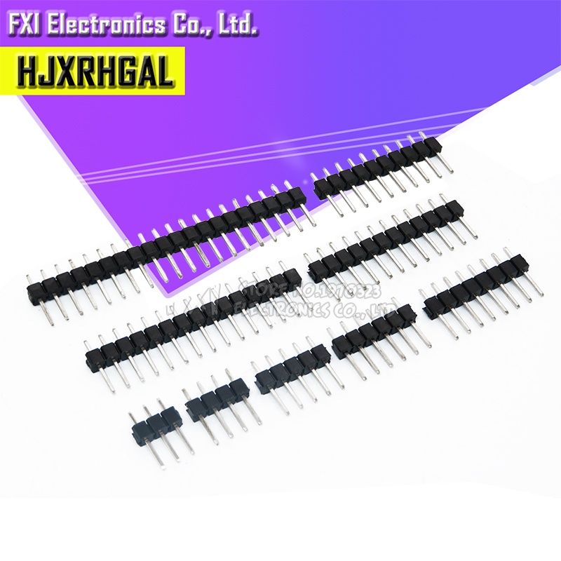 10pcs 2.54mm Single Row Male 2~40P Breakaway PCB Board Pin Header ...
