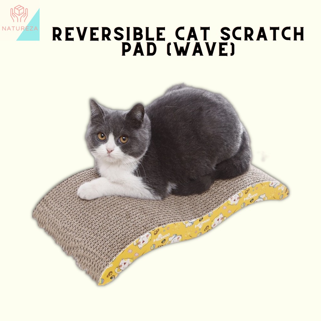 Reversible Cat Corrugated Cat Scratching Scratch Scratcher Pad Board Cardboard Wave w/ FREE ...
