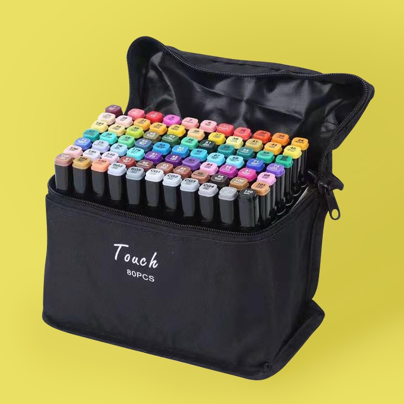 Touch Markers Pens 24/48/80/120Colors Dual Tip Alcohol Markers Set ...