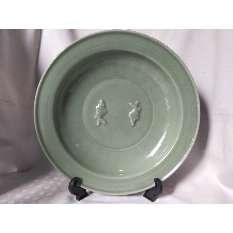 Chinese celadon Ceramic Plate Two Antique bader Fish | Shopee Philippines