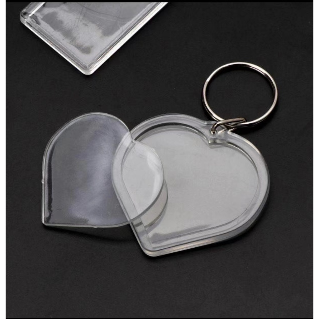 10 PCS Acrylic Heart Shape Keychain Photo Insert | Shopee Philippines