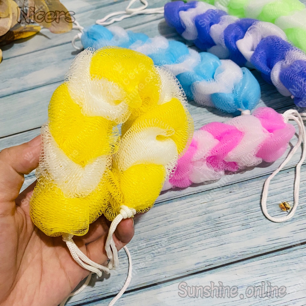 Body Wash Ball Bath Sponge Loofah Lather Mesh Pouf Shower Puff Soft