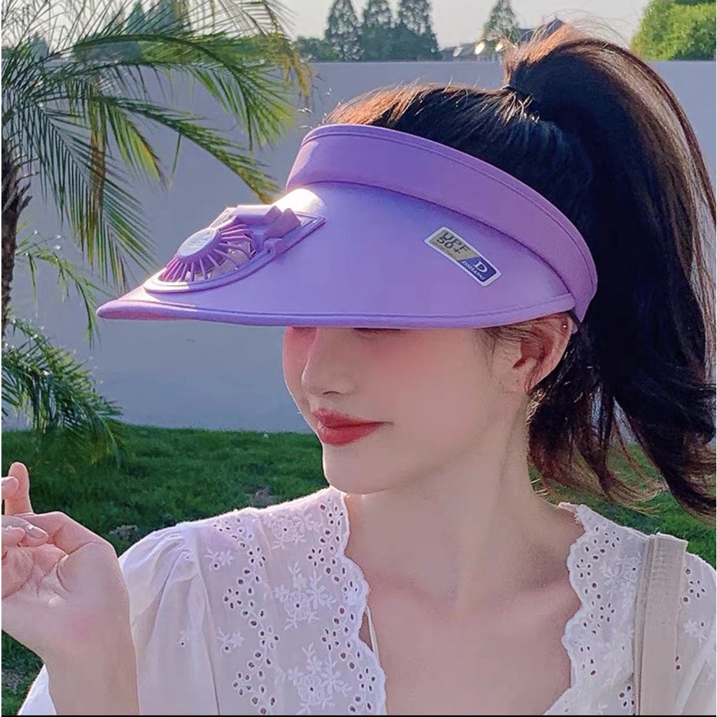 Summer hat with rechargeable fan nice cute design cooling fan hat ...