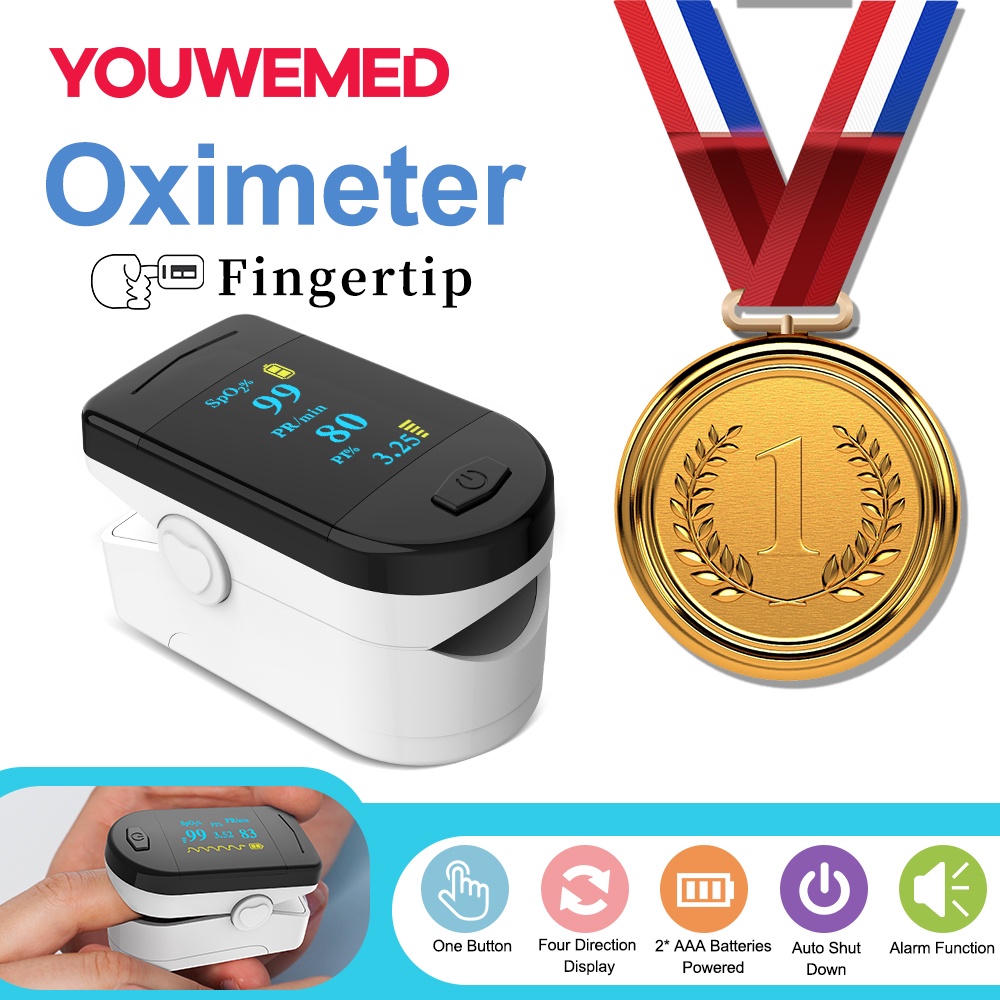 YOUWEMED NEW Alarm Finger Pulse Oximeter Oxymeter Finger Pulse Blood ...