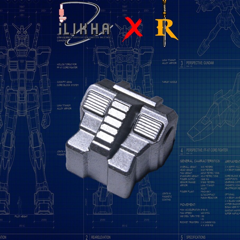 Chrome RX-78 Body Artisan Keycap Mechanical Keyboard Resin Keycap ...