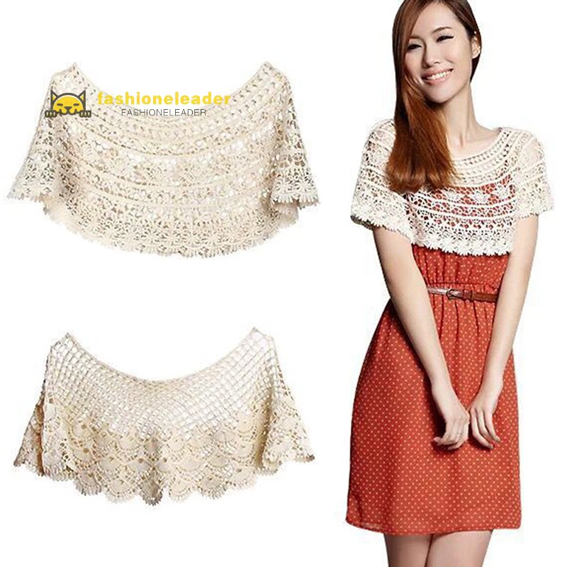 Collar ruffle shawl patchwork decoration detachable half shirt shawl ...