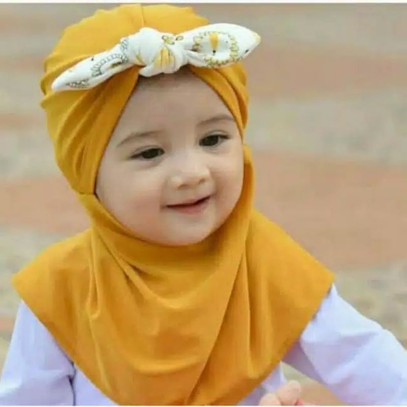 Rabbit Ribbon Hijab / Real Hijab Back Strap 0-2 Yrs | Shopee Philippines