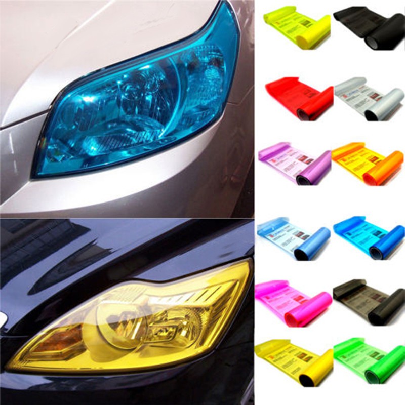 EL 30*60cm Hot Car Headlight Sticker Tint Film Taillight Vinyl Fog ...