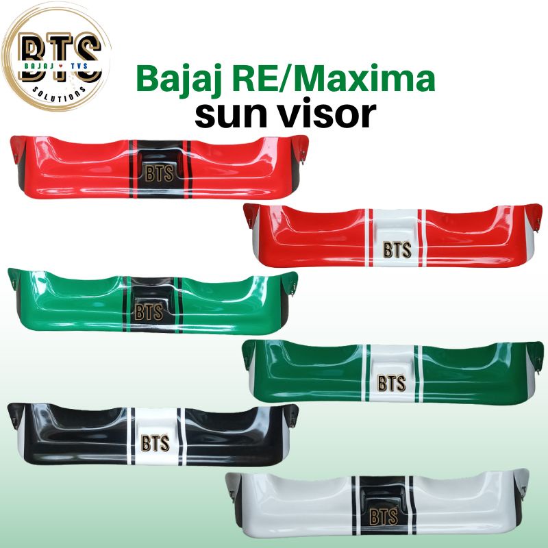 SUN VISOR Bajaj RE/ Maxima Z Glossy Paint Finish Superior Quality Fiber ...