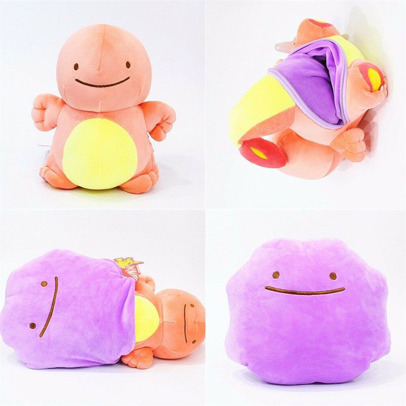HYC Humey Anime Pokemon Dolls Ditto Reversible Pillow Cushion Transform ...