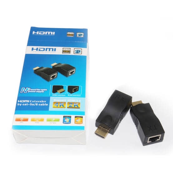 HDMI Extender HDMI Extension 2K 4K up to 30m transmission CAT5e / CAT6 ...