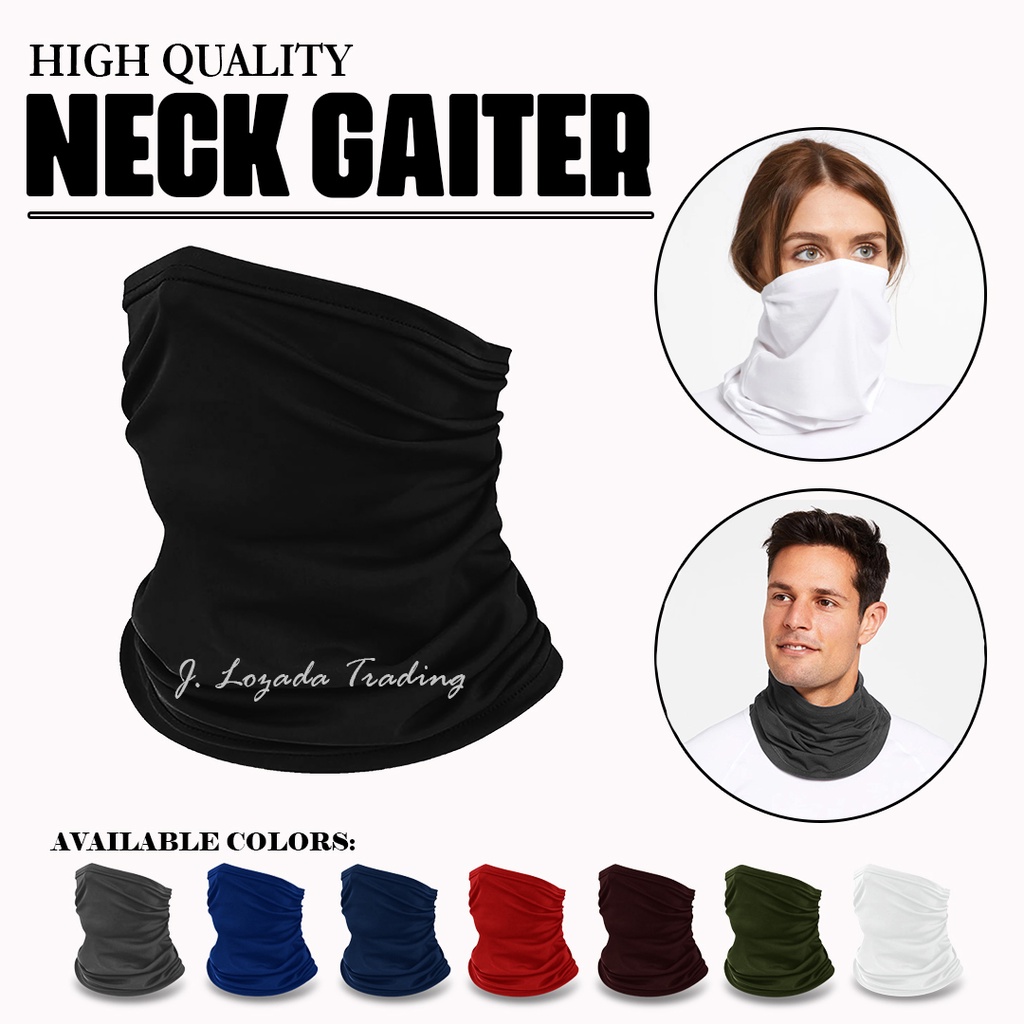 NECK COVER FACE MASK - CTM PLAIN - FOR MEN & WOMEN - Neck Gaiter ...