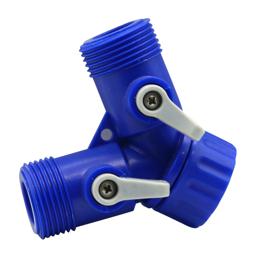 Y Connector Hose Valve Garden Pipe Tools 2-Way Splitter with 3/4 Inch ...