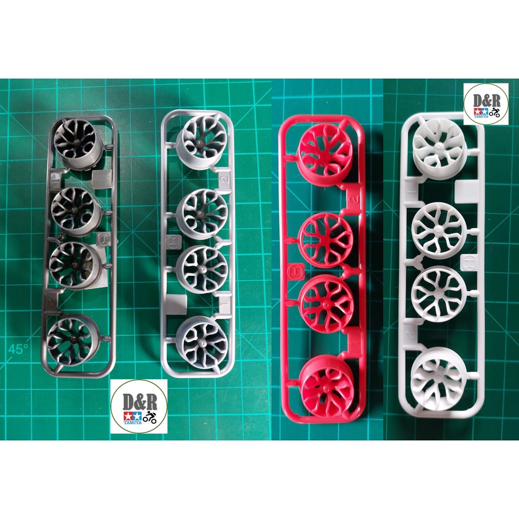 Tamiya Y Spoke Medium Diameter Mags PP, Carbon (different colors ...