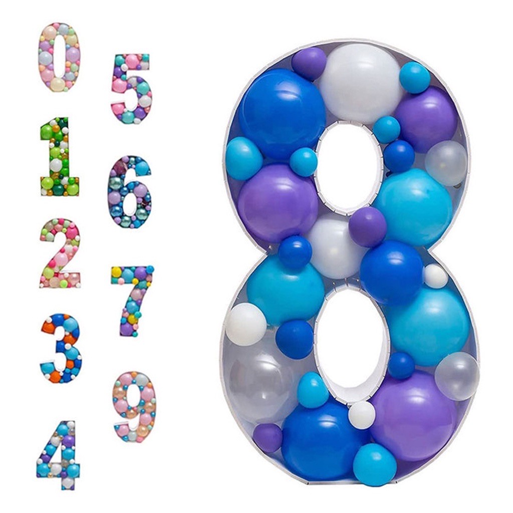 EASIER this time !! Balloon number Mosaic Frame corrugated KT frame ...
