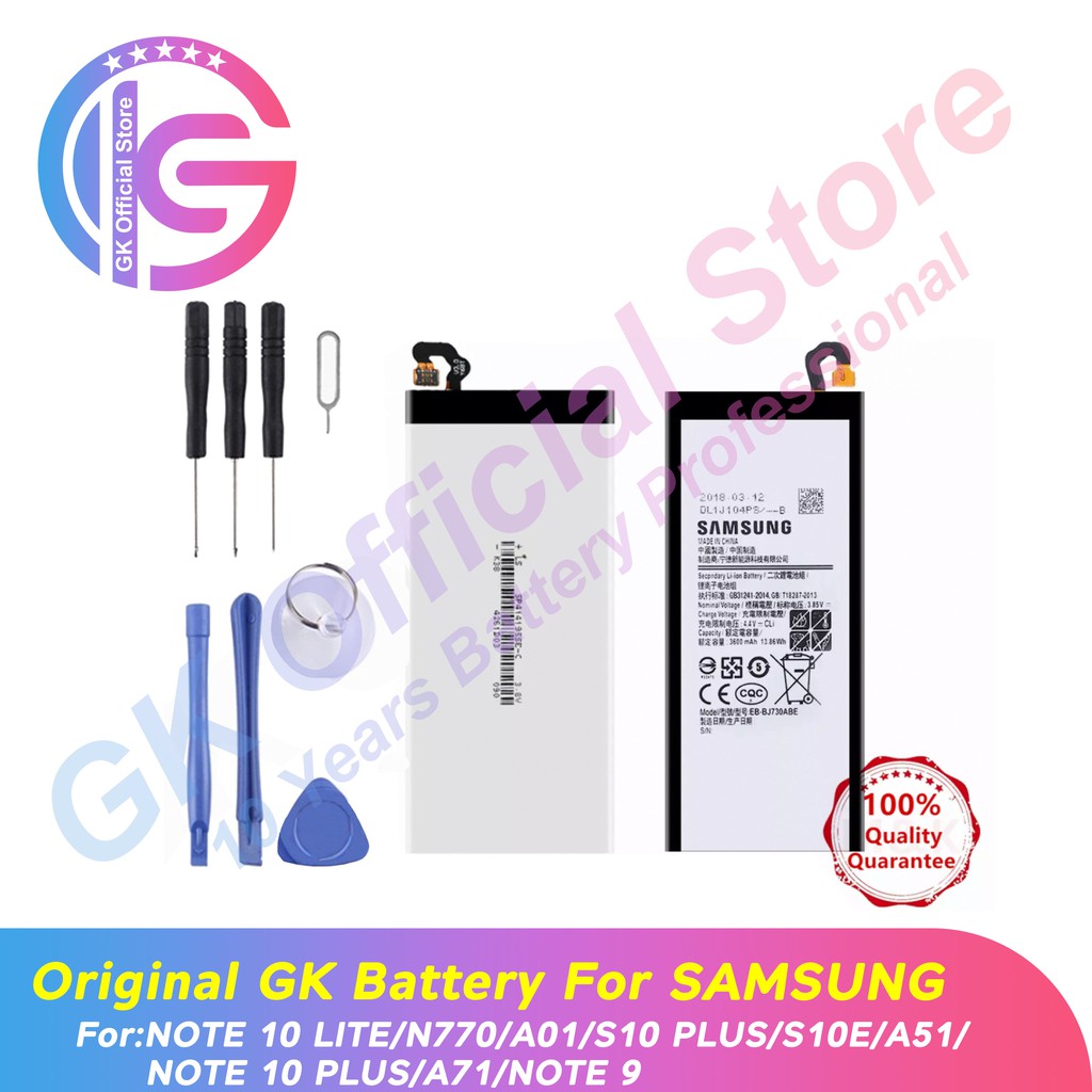 GK Battery SAM NOTE 10 LITE/N770/A01/S10 PLUS/S10E/A51/NOTE 10 PLUS/A71 ...