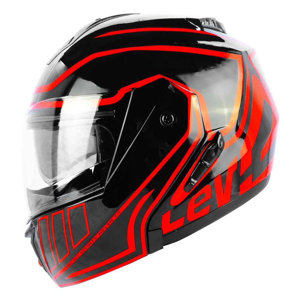 Lev3® Modular BJ-5700 Knight Motorcycle Helmet (Matte Red) | Shopee ...