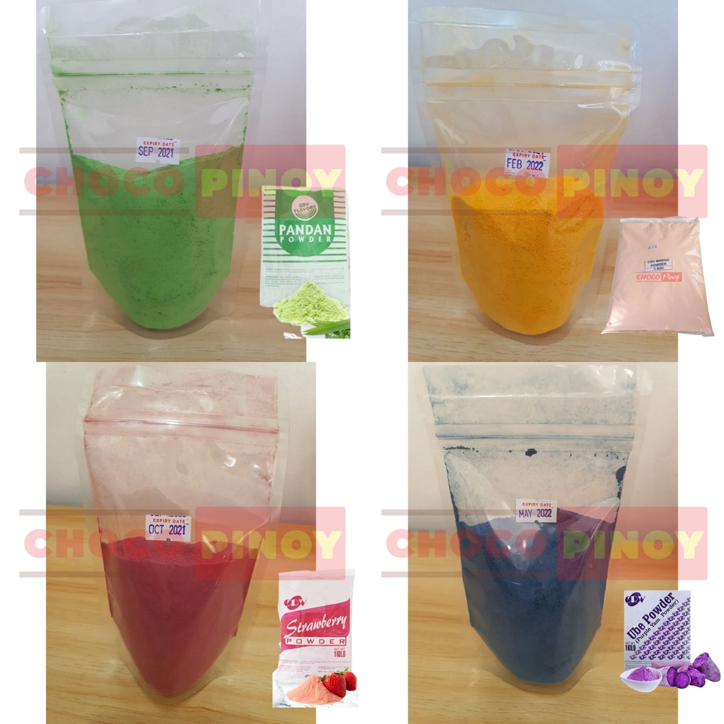 CRV Powdered Flavoring CRV Ube, Pandan, Strawberry, and Mango 100 Grams ...