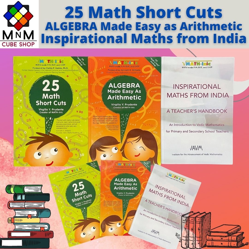 25 Math Vedic shortCuts/ALGEBRA Made Easy book as ARITHMETIC/ Teacher ...