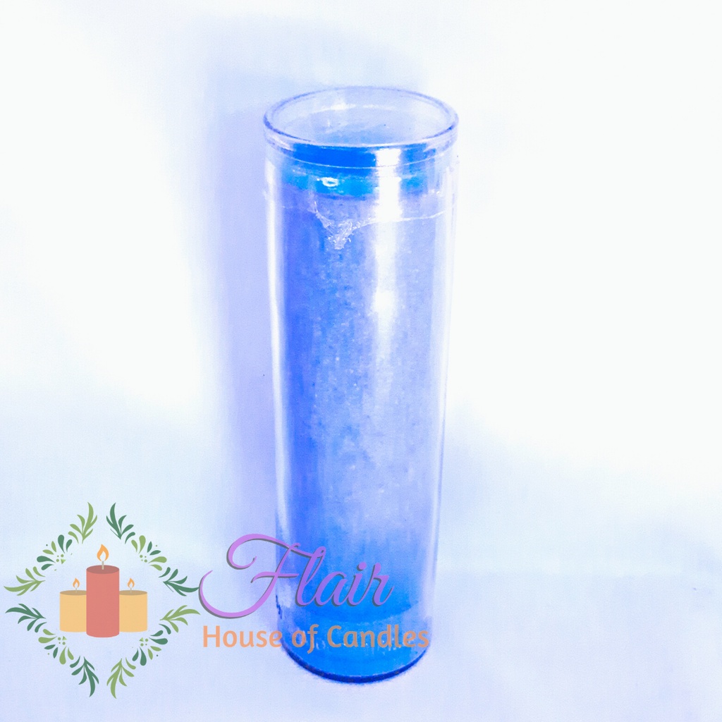 Flair Plain Long Glass Candle Colored Smokeless Altar Prayer Candle ...