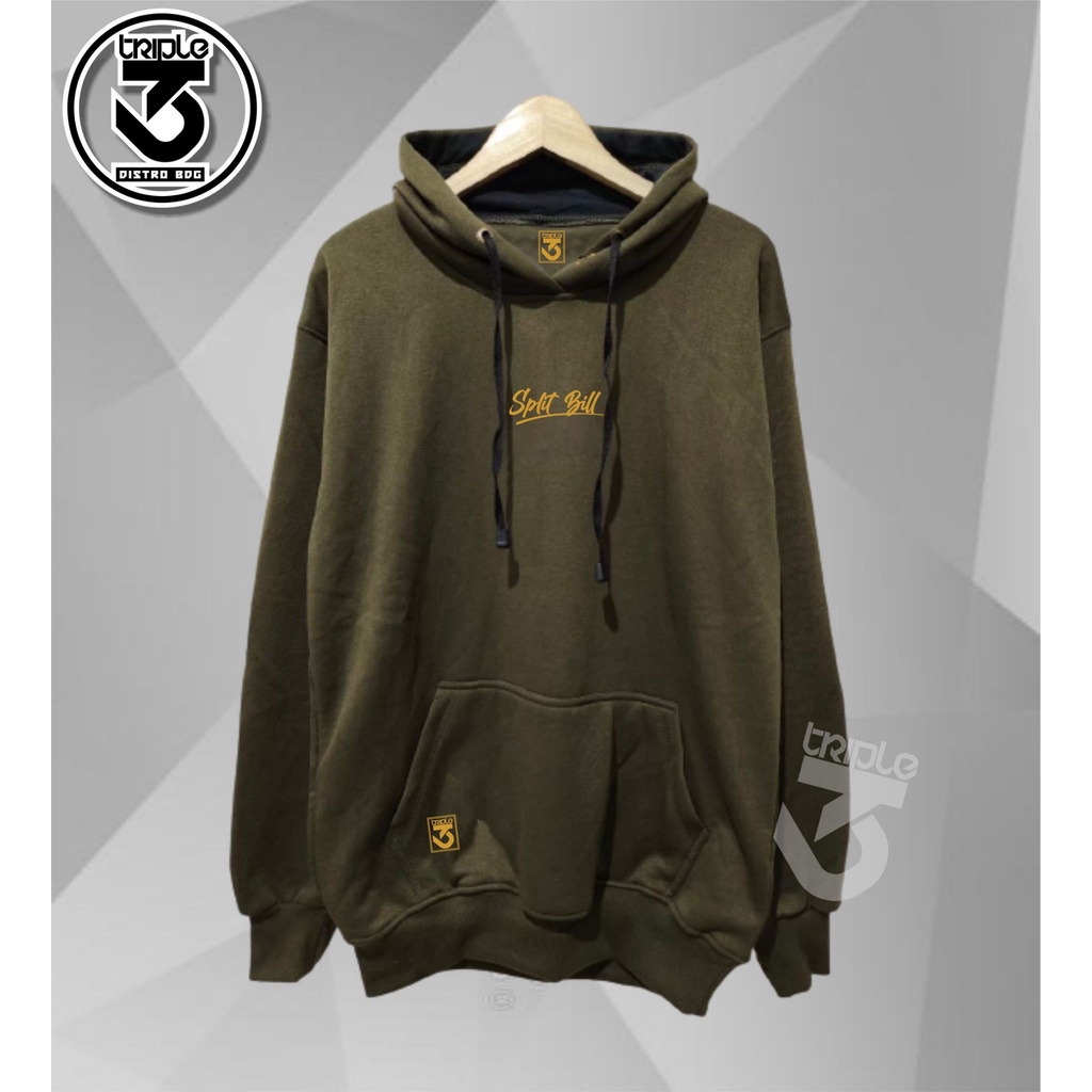 HIJAU Hoodie Men distro original brand Thick ori 333 distro army Green ...