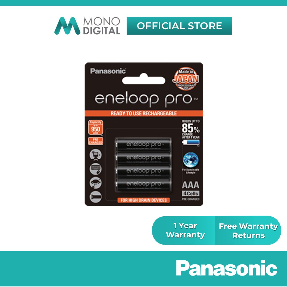 Panasonic Eneloop Pro Aa Aaa 4 Cells Rechargeable Battery 2550mah
