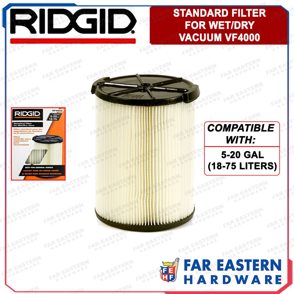 RIDGID Standard Filter for Wet/Dry Vacuum VF4000 | Shopee Philippines