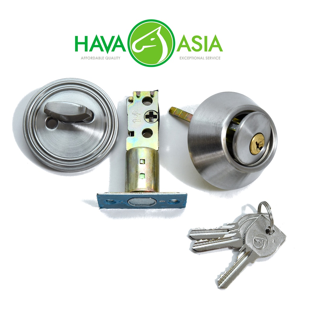 HavaAsia Heavy Duty Single Cylinder Deadbolt Entrance Door Security ...