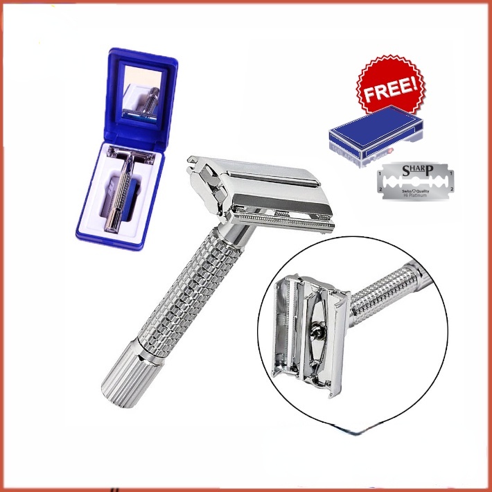 Men’s Traditional Classic Butterfly Double Edge Chrome Sharp Shaving ...
