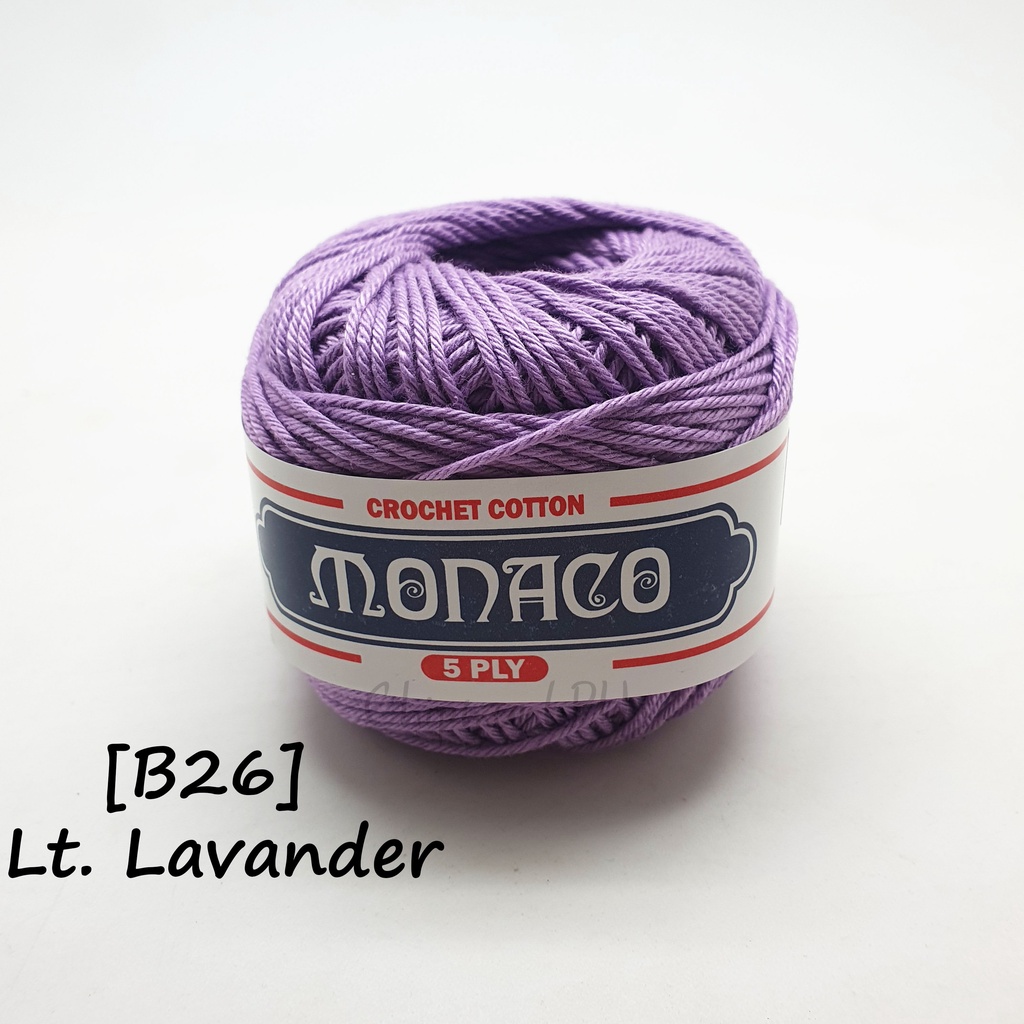 Monaco Mercerized Crochet Cotton 5 Ply [SOLID COLORS Set A] | Shopee ...