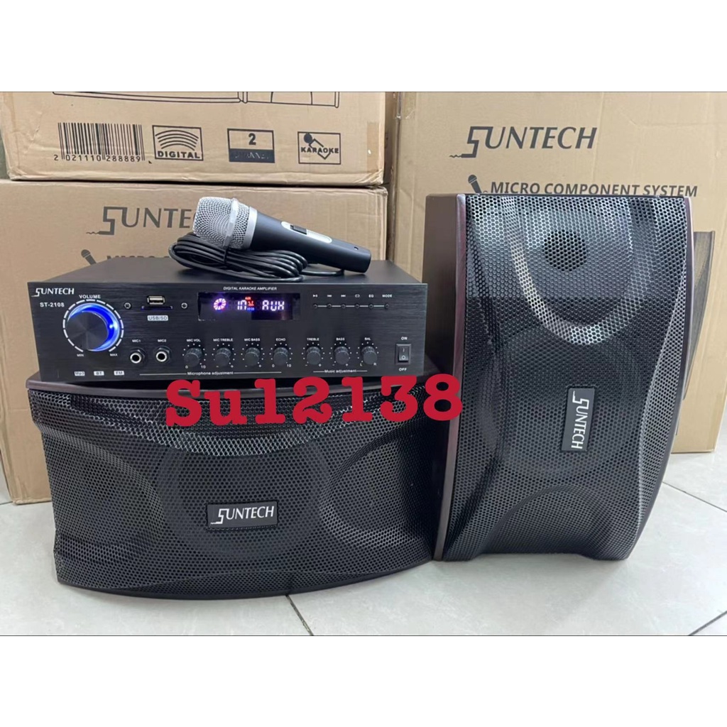 SUNTECH SPEAKER AND AMPLIFIER FREE MIC | Shopee Philippines