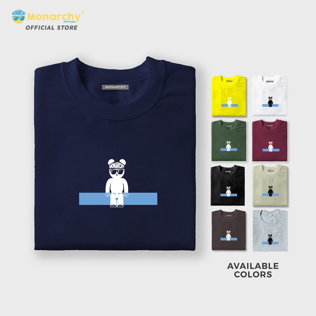 Monarchy Official Logo Tee Vol.2 In Sky-Blue Box And Bear Brick T-Shirt ...