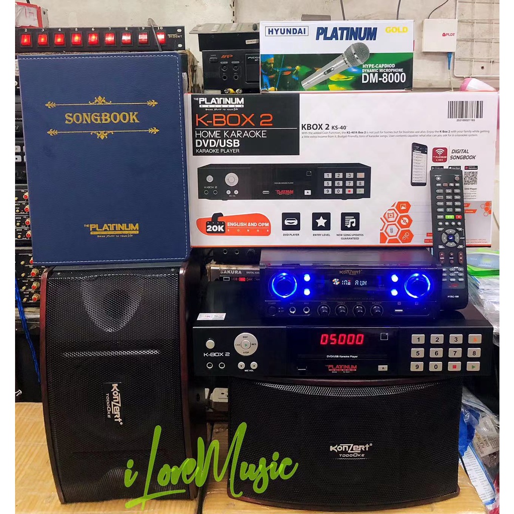 Platinum KBOX2 player & KONZERT KCS-212 karaokeBundle Home speaker ...