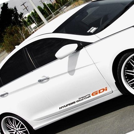 1Pair GDI Hyundai Wind Craft Waist Line Refit Car Sticker Auto Decal ...