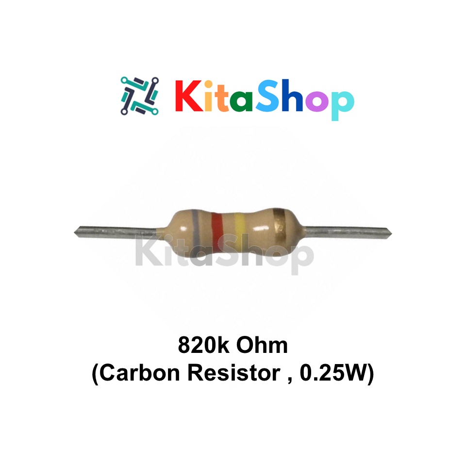 820k Ohm (Carbon Resistor, 0.25W) | Shopee Philippines
