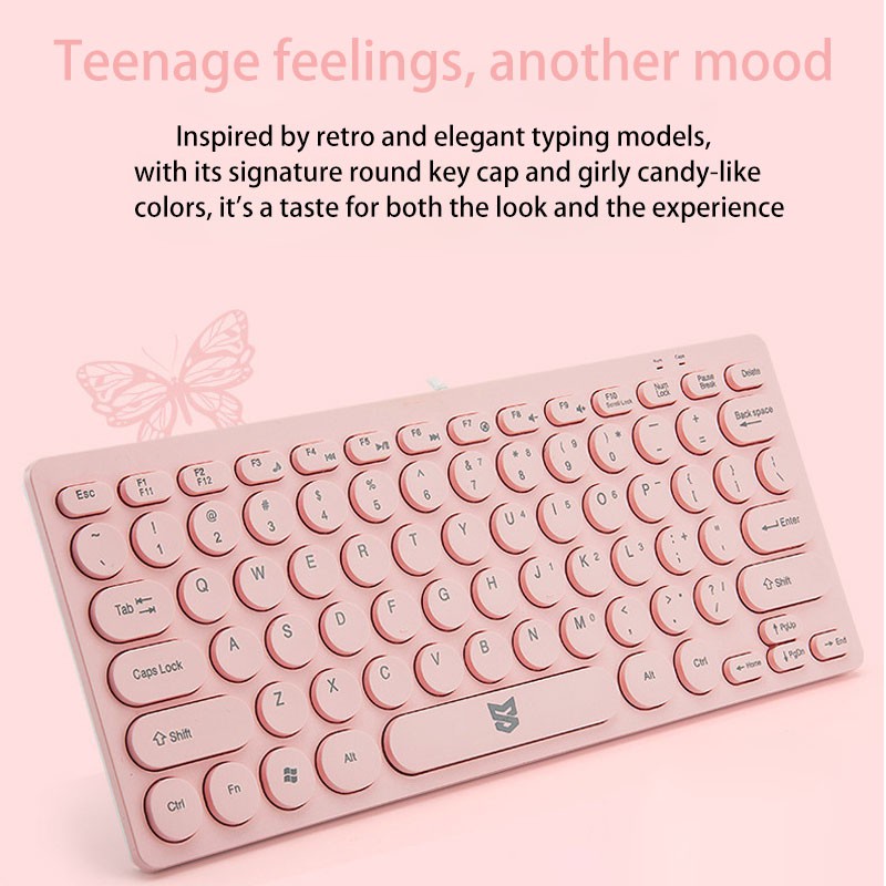 Computer keyboard mute desktop notebook external wired USB home typing ...