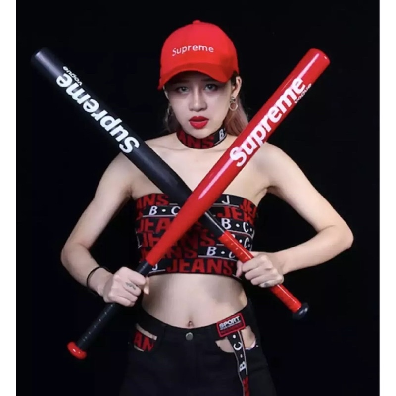 Baseball Bat Supreme Bat Champion Black Red Thick Alloy Steel Super ...