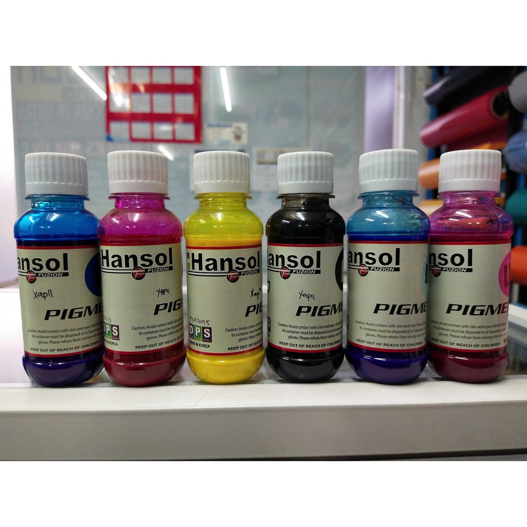 Original Hansol Pigment Ink 100ml C/m/y/k/Lc/Lm For inkjet Printer ...