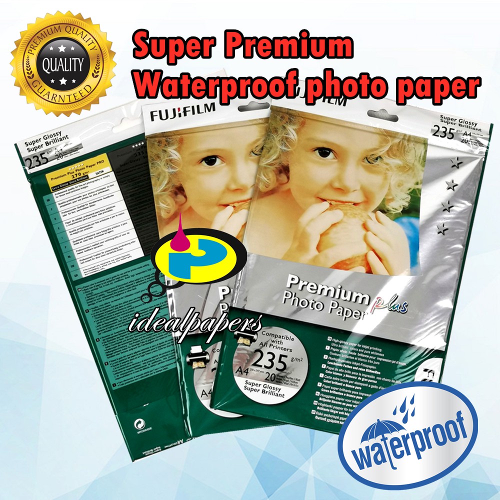 FUJIFILM rc Photo paper Premium satin / rough satin / linen / glossy A4 ...