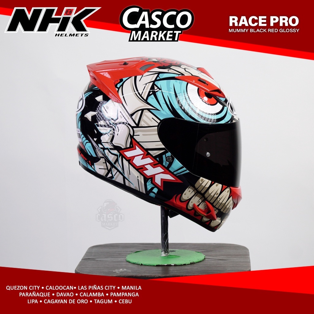 NHK RACE PRO MUMMY FULL FACE HELMET SINGLE VISOR MOTORCYCLE HELMETS ...