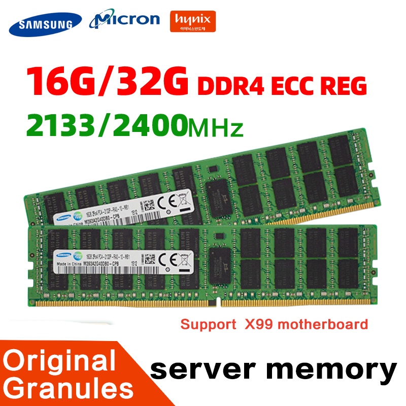 Samsung 16G 32GB ddr4 PC4-2133P 2400T 2666ECC REG server memory stick ...