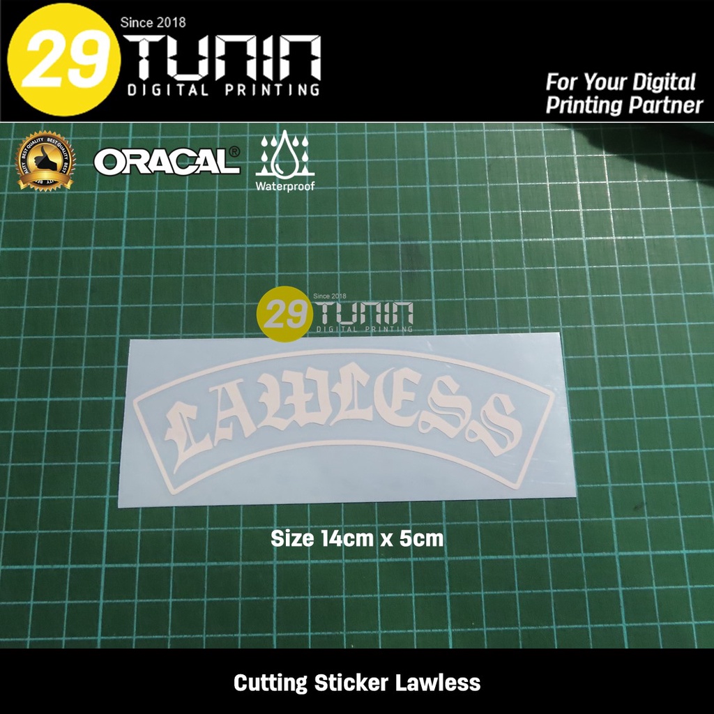 Cutting sticker Lawless sticker | Shopee Philippines